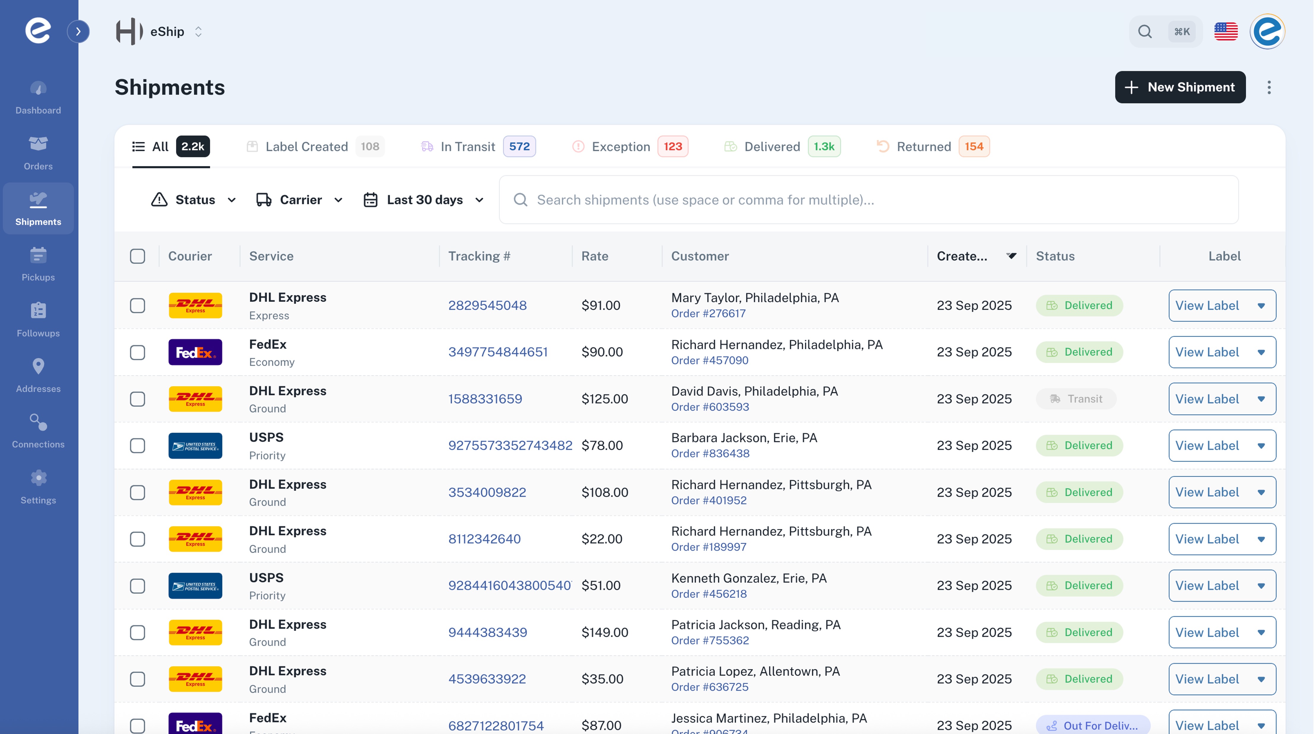 eShip - Multi-Carrier Shipping Platform for any Business