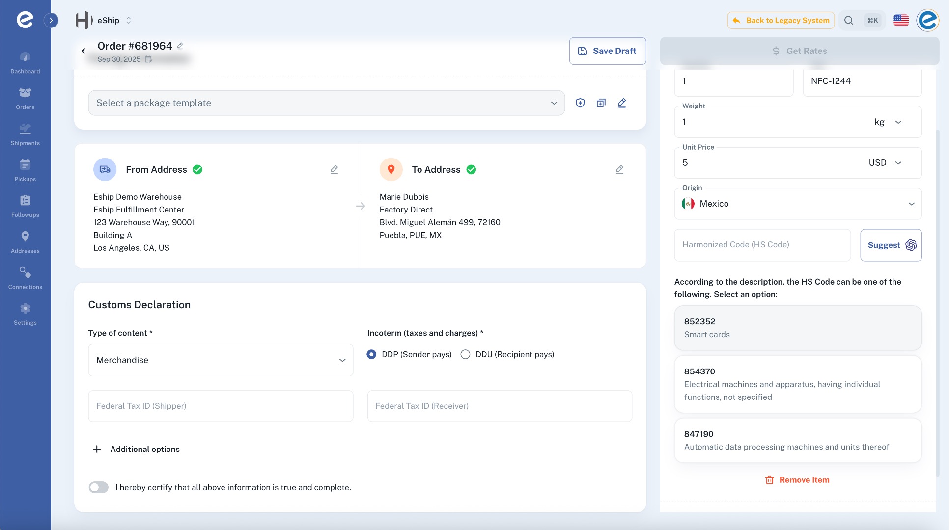 eShip - Multi-Carrier Shipping Platform for any Business